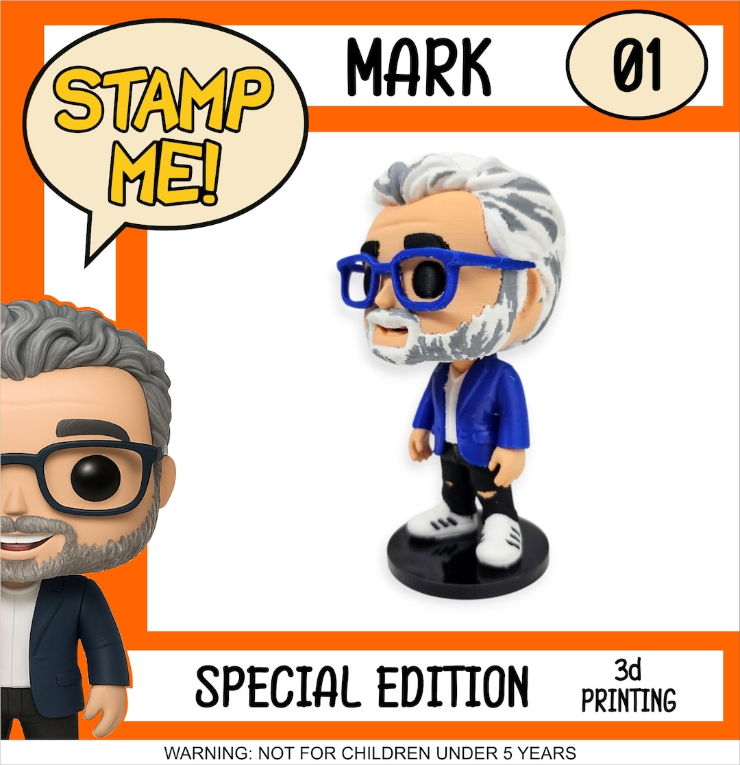 3d Miniature "funko Pop" Style, 3d Printed Customized Figure - Etsy