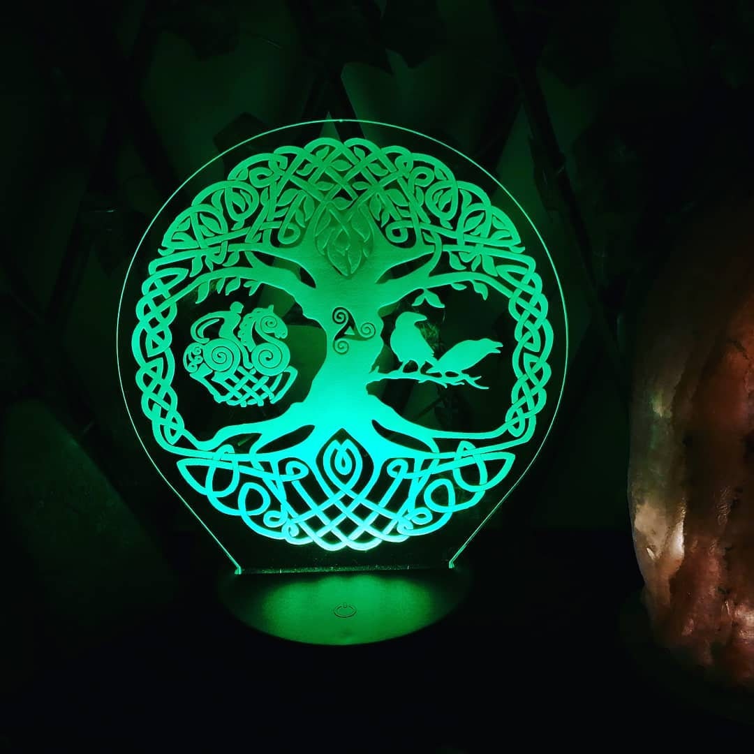 Tree of Life Odin, Tree of Life Night Light, Nordic Mythology, Tree of ...