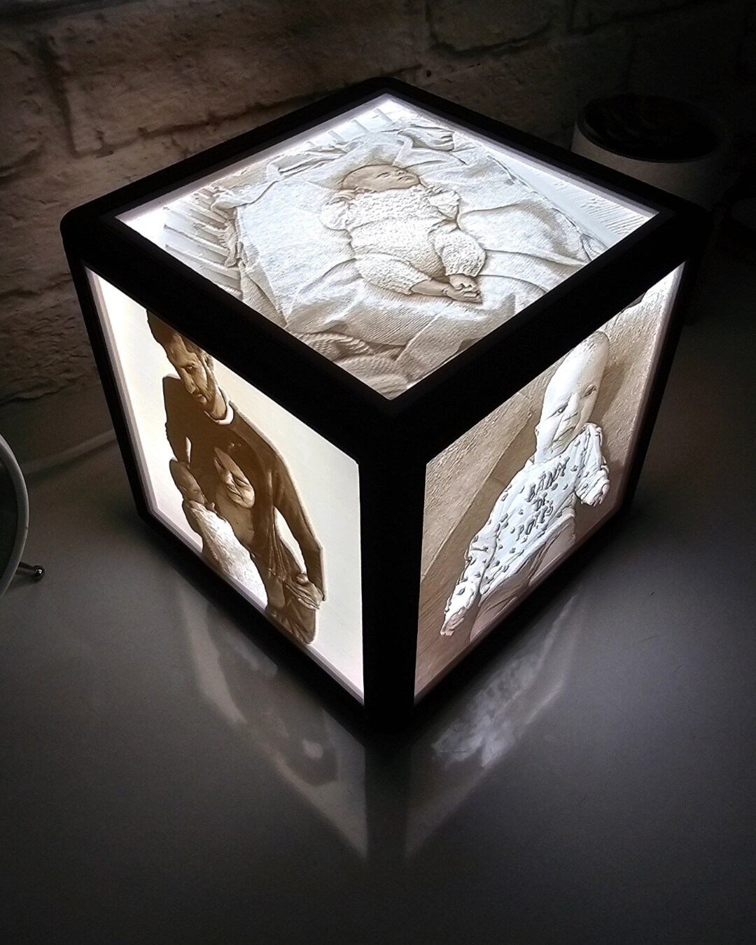 Lithophane Cube Wiht Photos, Perfect Gift for Valentines, Father ...