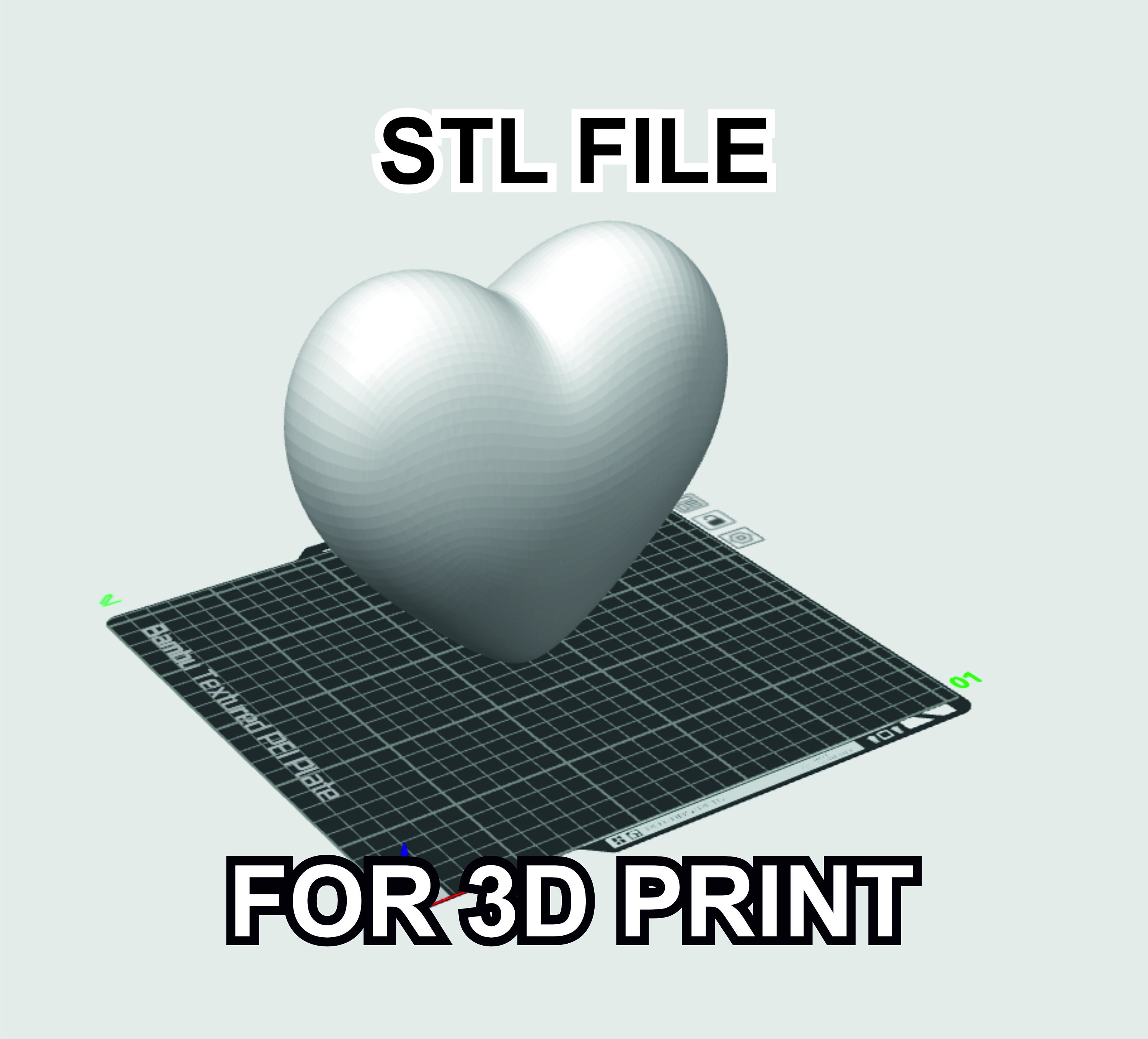 Heart Shape Stl File to 3d Printing, Heart Ballon Lamp Lithophane - Etsy