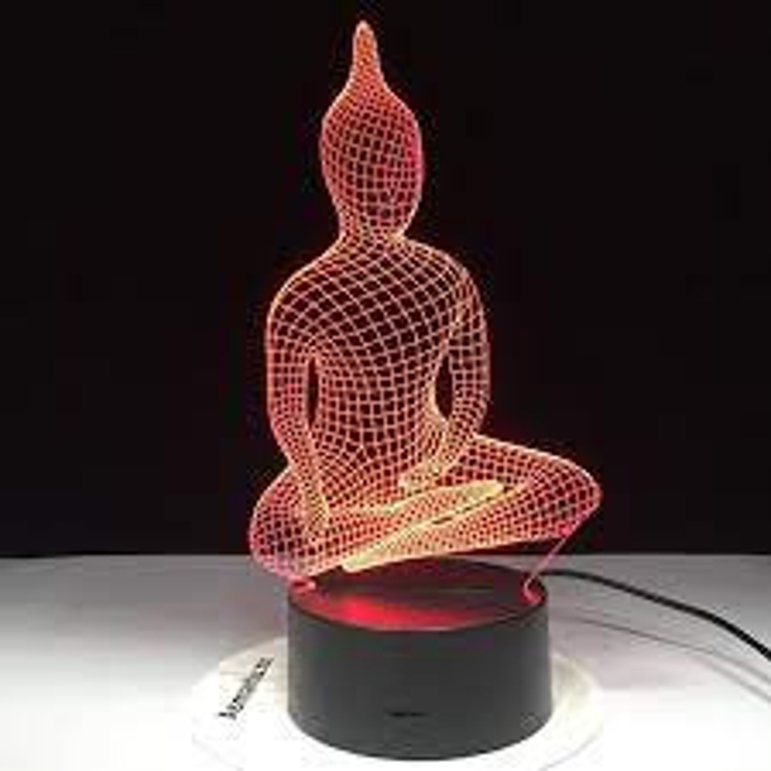 Buddha Led Lamp | Light Yoga | 3d Illusion Buddha | Led Light Night ...