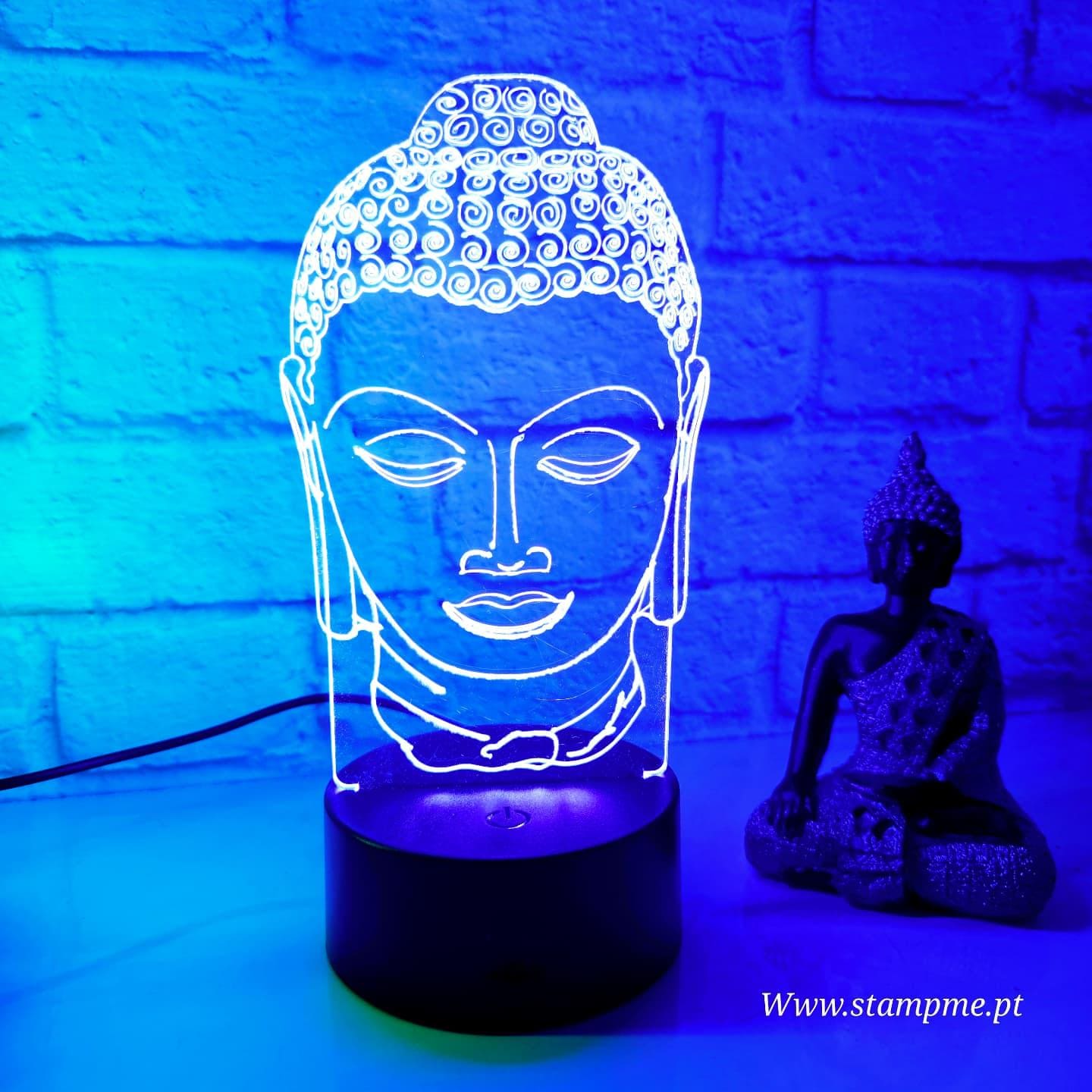 Buddha Led Lamp | Light Yoga | 3d Illusion Buddha | Led Light Night ...