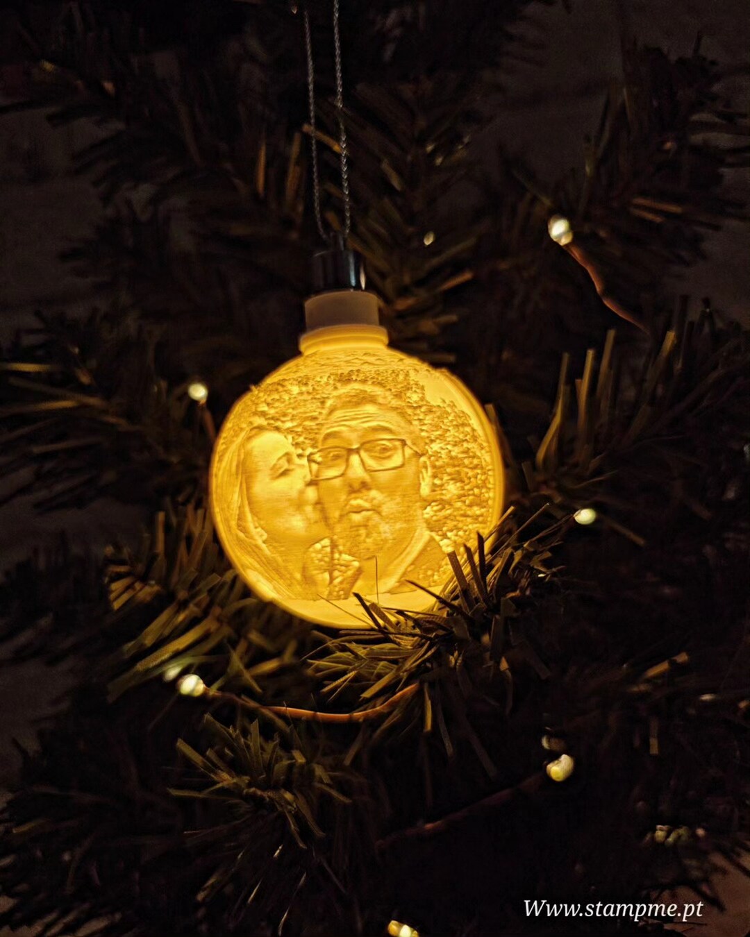 Christmas 3d Led Light Bauble With Photo and Text, Tree Decor ...