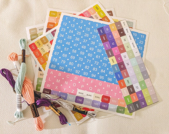 DMC Floss Number & Color Chart PDF Download - Etsy Canada