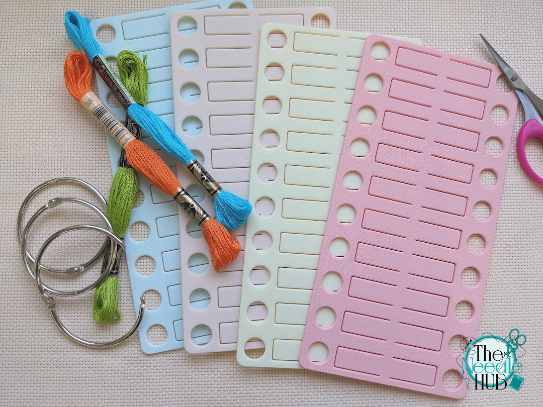 Embroidery Floss Organizer Card With Tag ID Slots | 3D Printed Thread ...