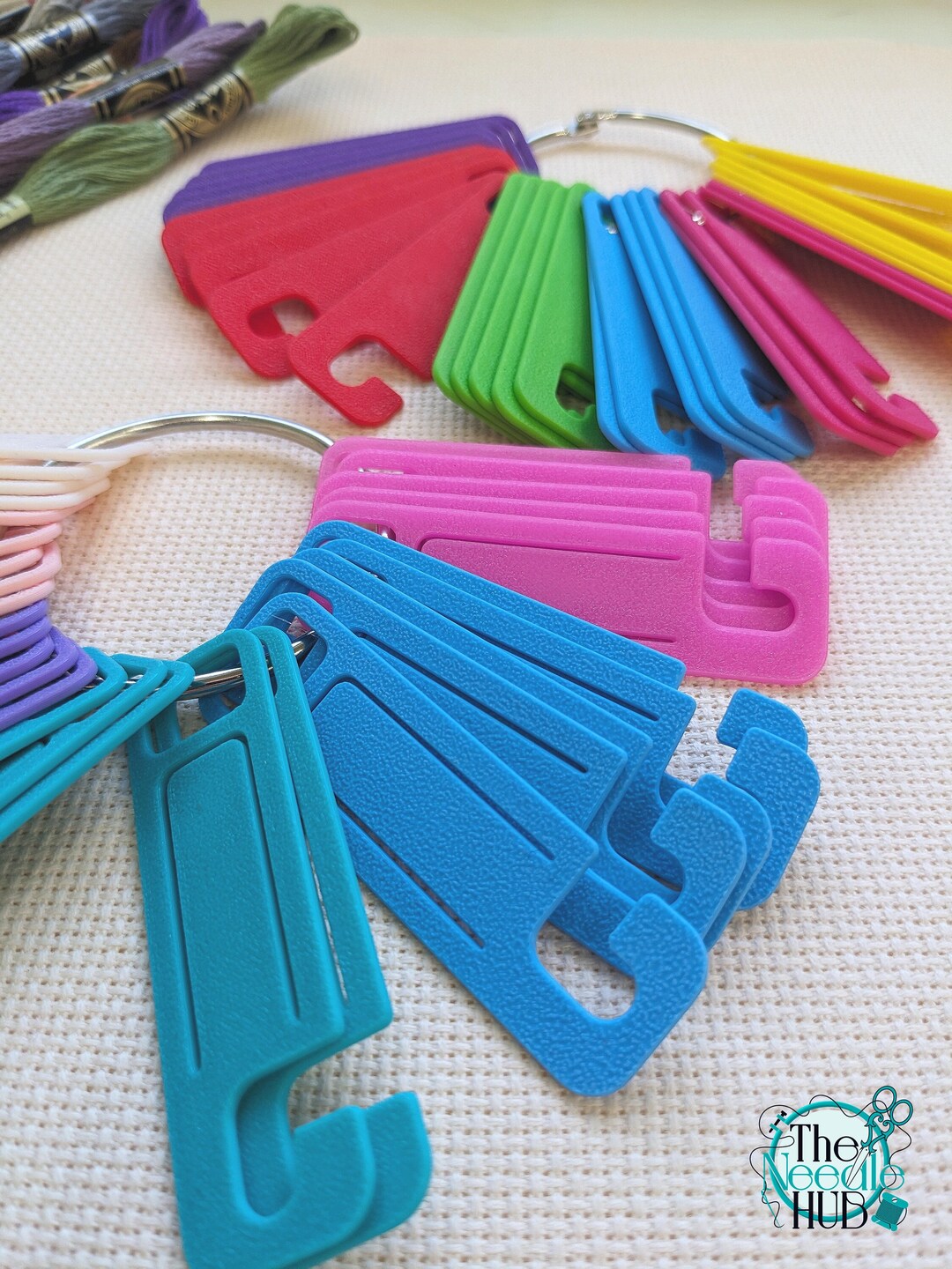 3D Printed Floss Drops With Tag Slot: Pegboard Embroidery Thread ...