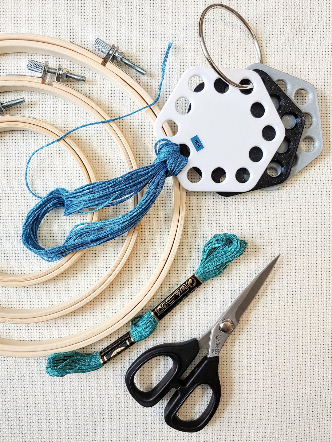 3D Printed Thread Holder, Floss Holder, Hexagon Shape - Etsy