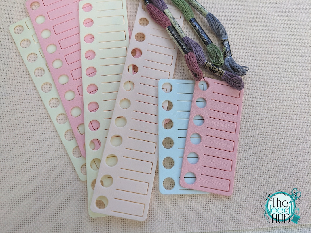 Embroidery Floss Organizer Card With Tag ID Slots | 3D Printed Thread ...