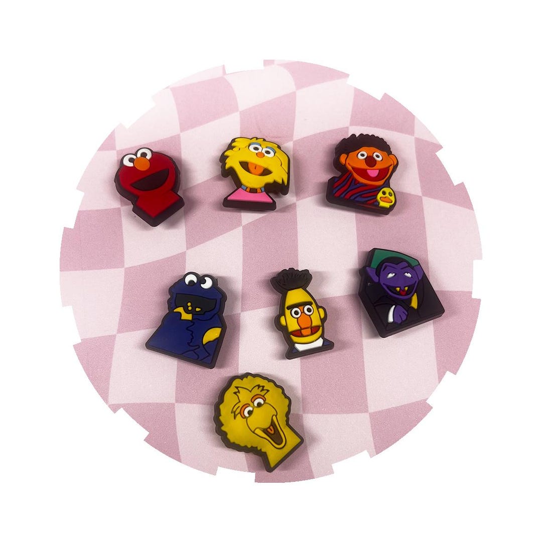 Sesame Cartoon Street 90s Character Croc Charms, Mupet Mania, Sesame ...