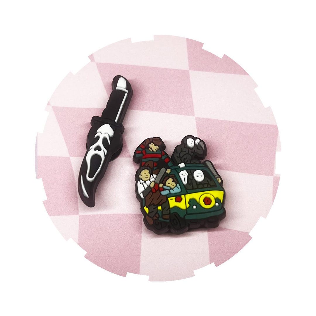 Horror Movie Characters Set of 2 Charms Ghost Face Croc Charms, Scream ...