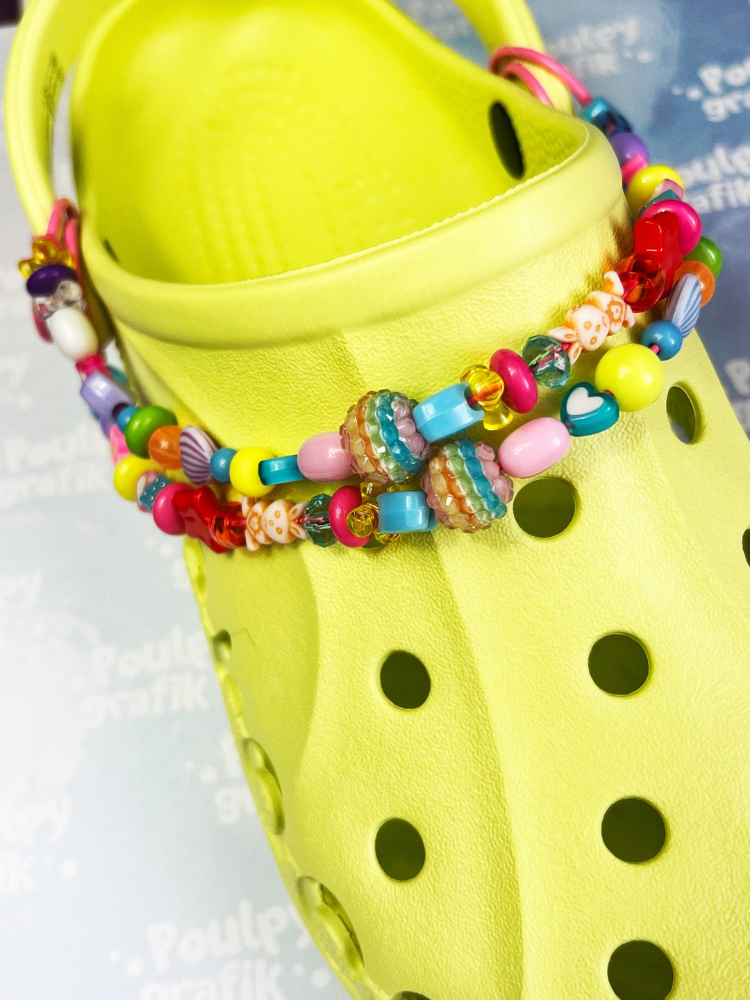 Funky Colour Crocs Beaded Chain Shoe Decoration / Crocs Charms - Etsy