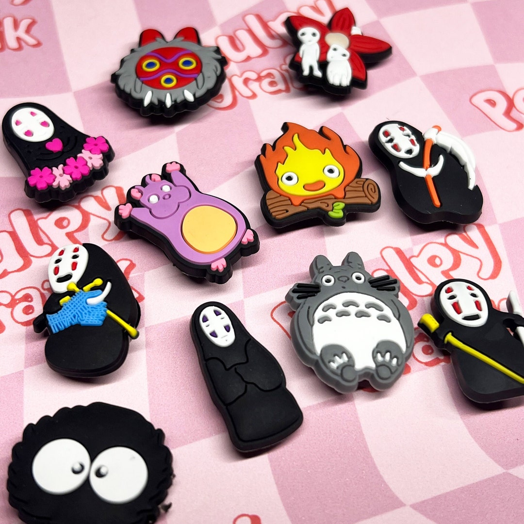 Anime Characters Crocs Charms Ghibli Jibbitz Manga No Face Soot Sprite ...