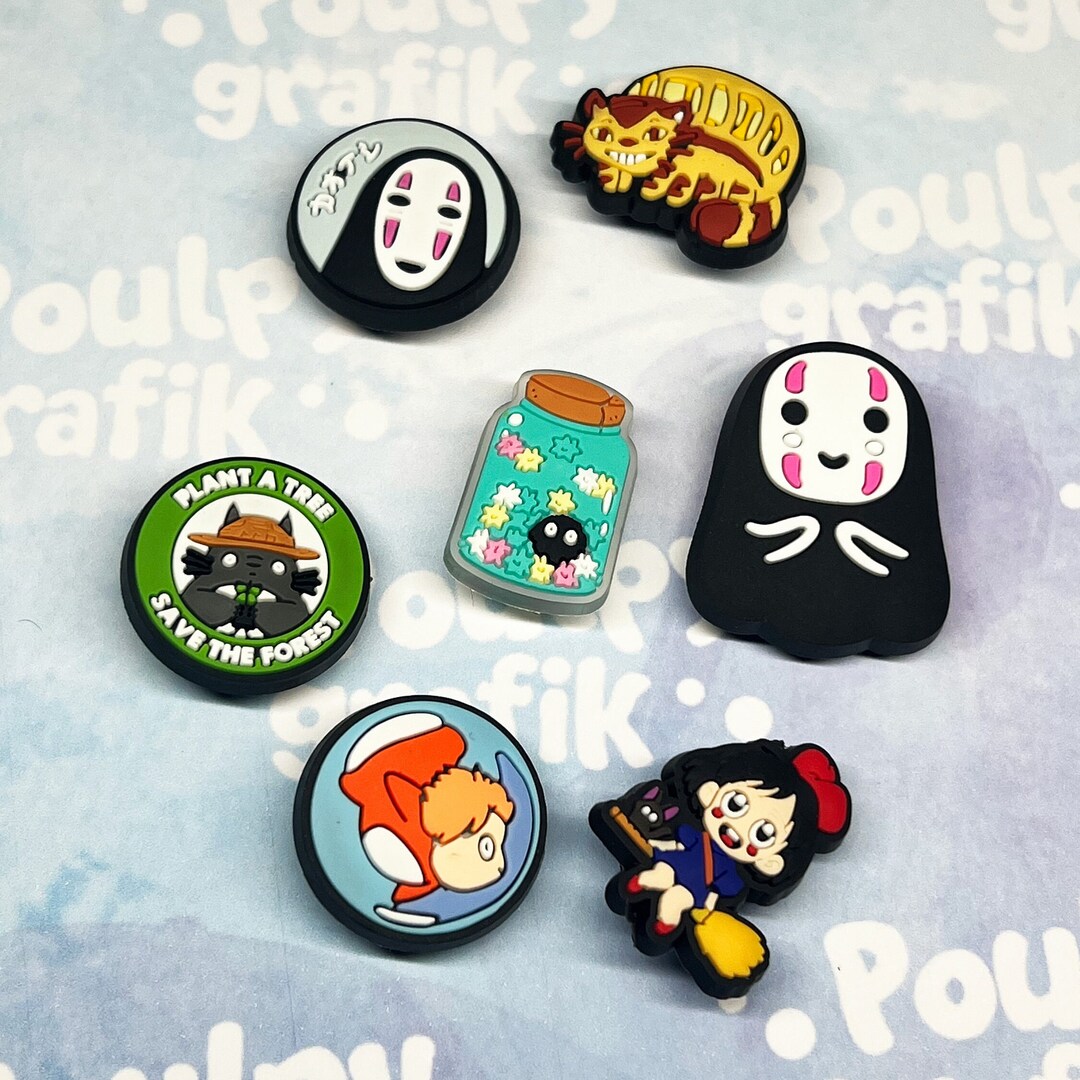 Anime Characters Crocs Ghibli Jibbitz Manga No Face Soot Sprite Shoe ...