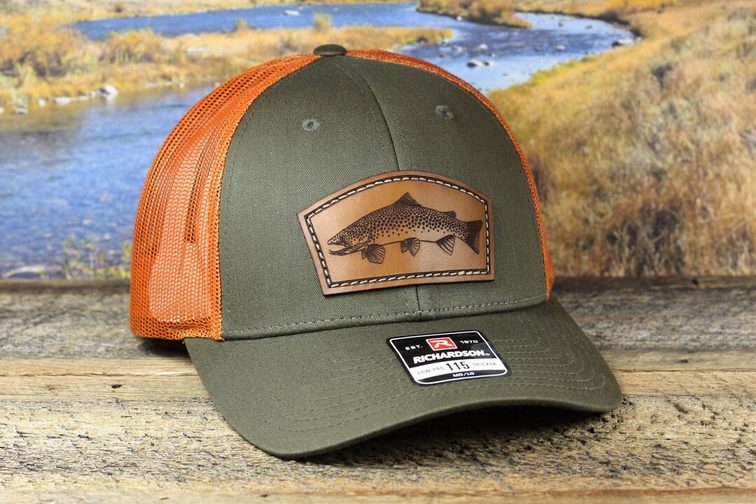 Richardson 115 Brown Trout Leather Patch Hat - Etsy