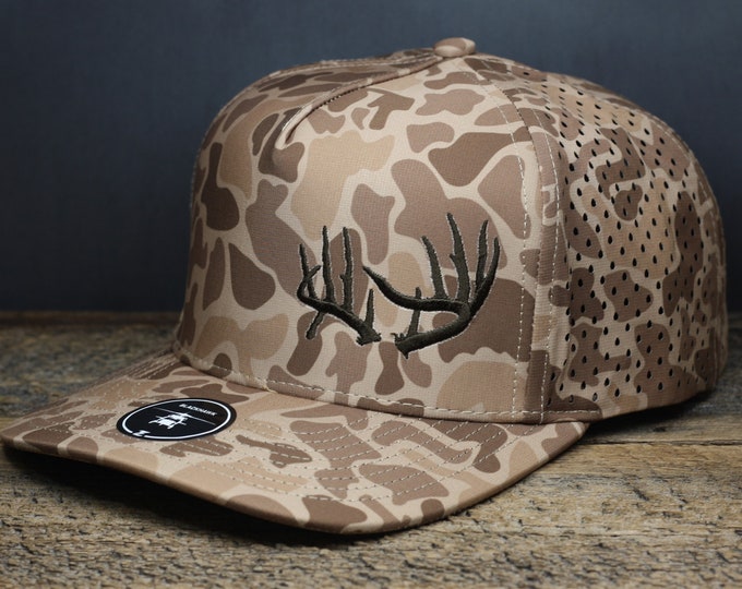 Whitetail Deer Antler Hat: Embroidered Camo Hunting Cap - Etsy