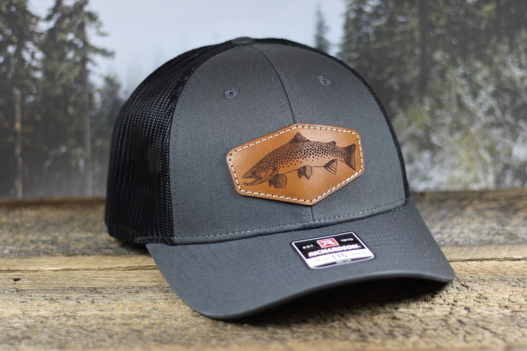 Richardson 115 Brown Trout Leather Patch Hat - Etsy
