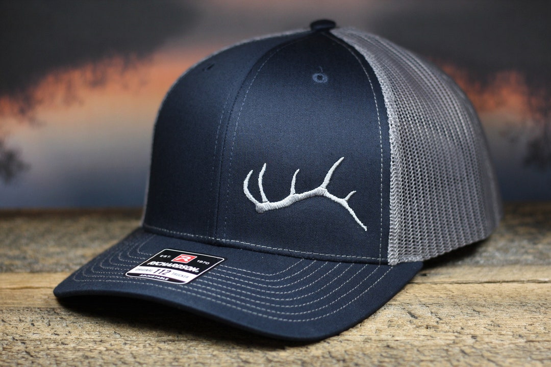 Elk Antler Embroidered Trucker Hat - Outdoorsy, Nature-inspired ...