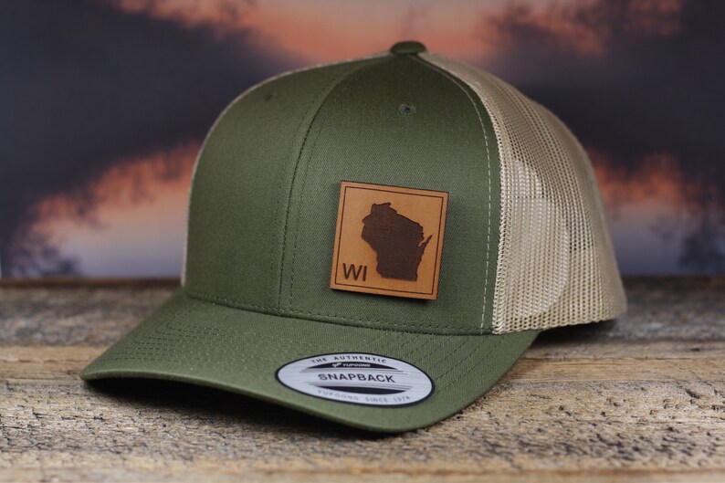 US State Leather Patch SVG Files: Laser Cut Hat Designs (digital ...