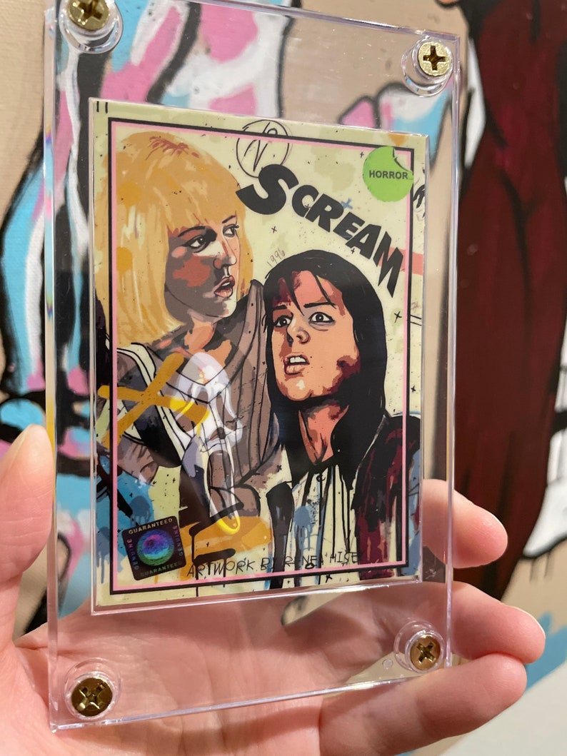 Scream Collectible Trading Card Sticker in Display Case Hand Signed by ...