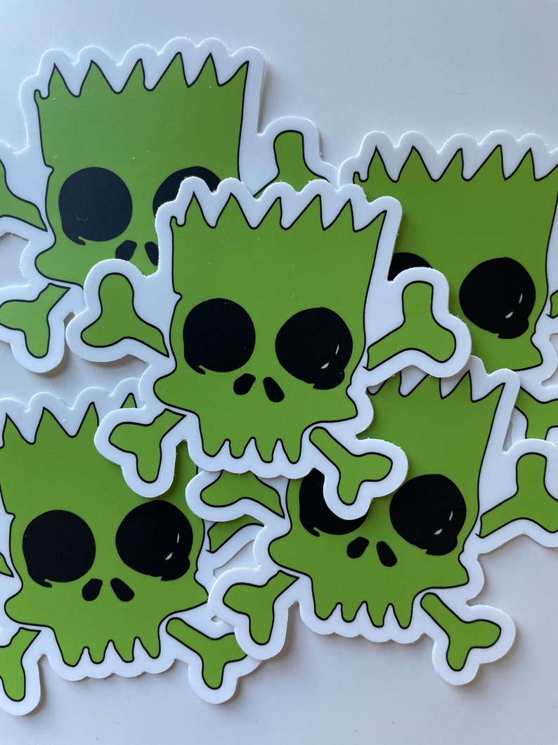 Simpsons Bart Skull and Crossbones - Etsy