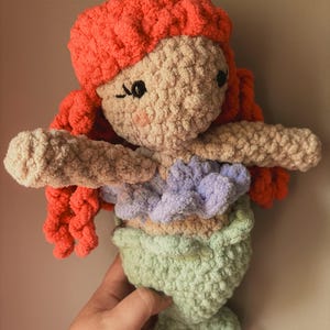 Mermaid Crochet, Amigurumi, Mermaid Stuffy, Doll Stuffed Animal, Stuffy ...