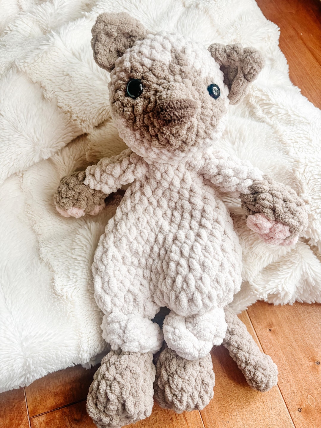 Handmade Crochet Siamese Cat Snuggler - 12" Plush Toy - Etsy