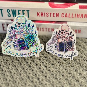 Holographic Clear One More Chapter Sticker, Bookish Merch and ...