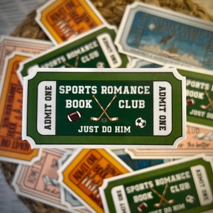 Sports Romance Book Club Ticket Sticker - Etsy