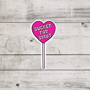 Sucker for Smut Sticker, Bookish Merch & Accessories, Booktok Reader ...