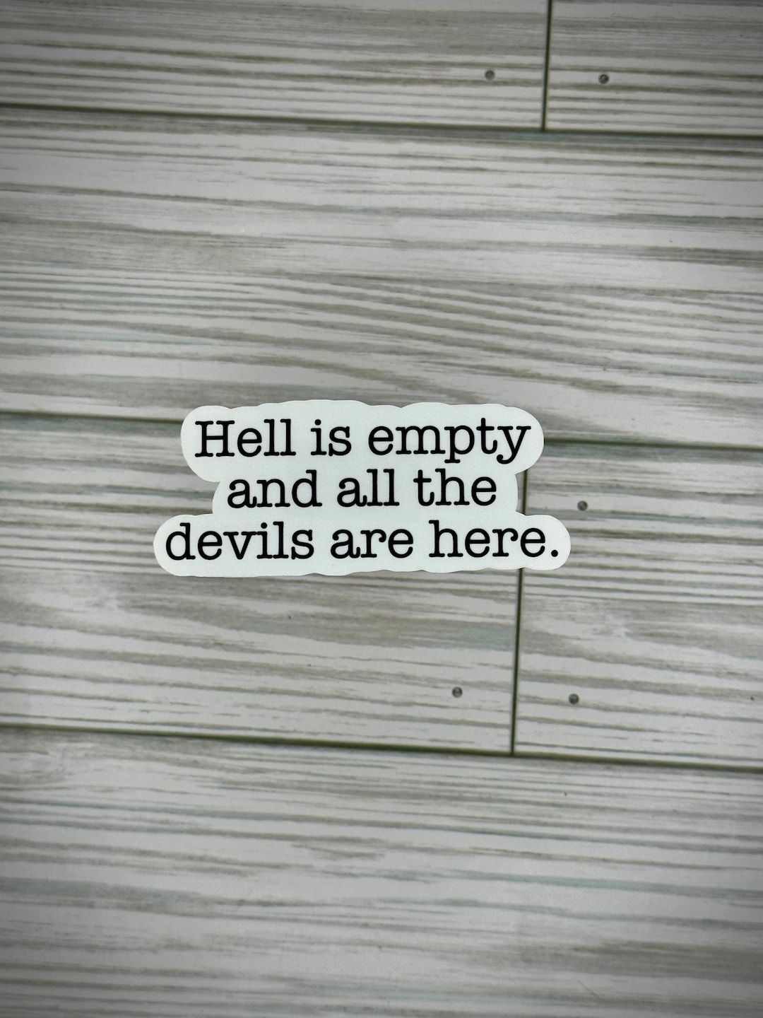 Bookish Sticker, Hell is Empty Shatter Me Sticker, Bookish Merch & Accessories, Fantasy Readers ...