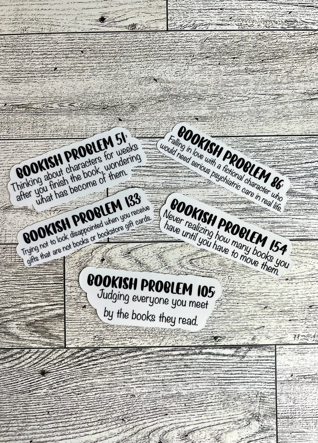 Bookish Problem Stickers (5), Bookish Merch and Accessories, Bookworm ...