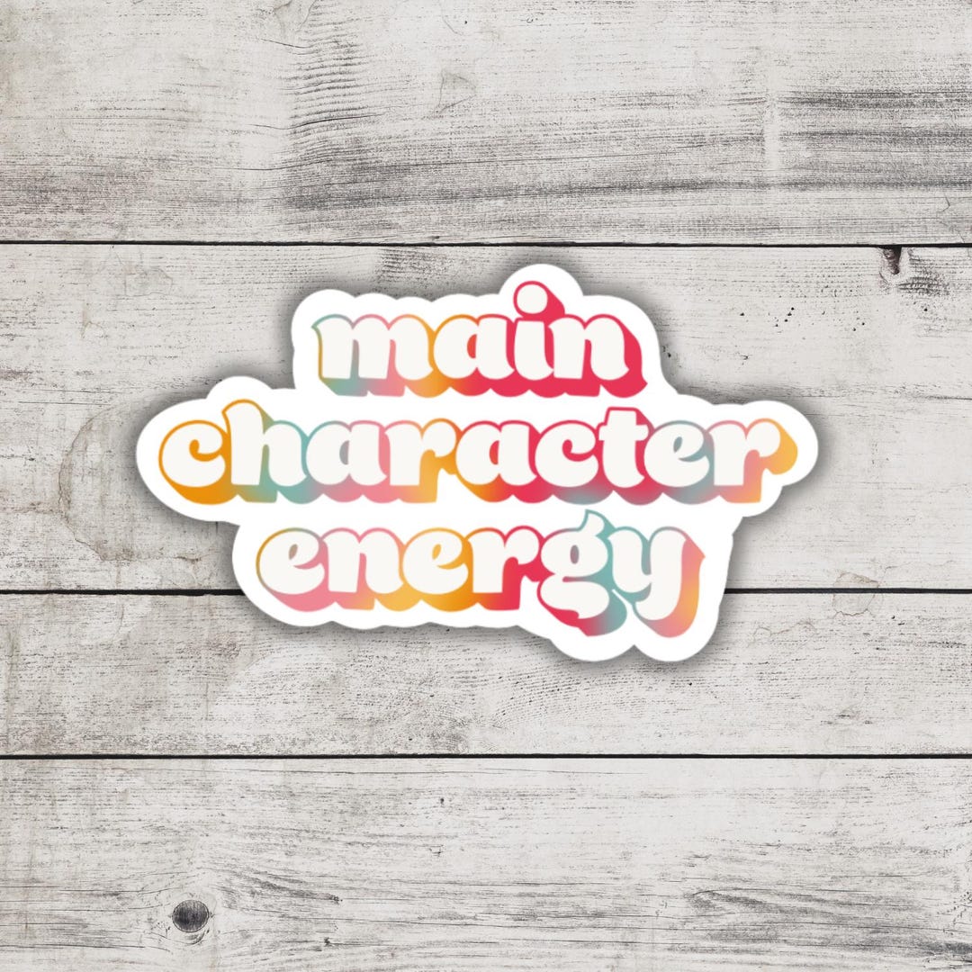 Rainbow Main Character Energy Sticker, Bookish Merch, Bookworm ...