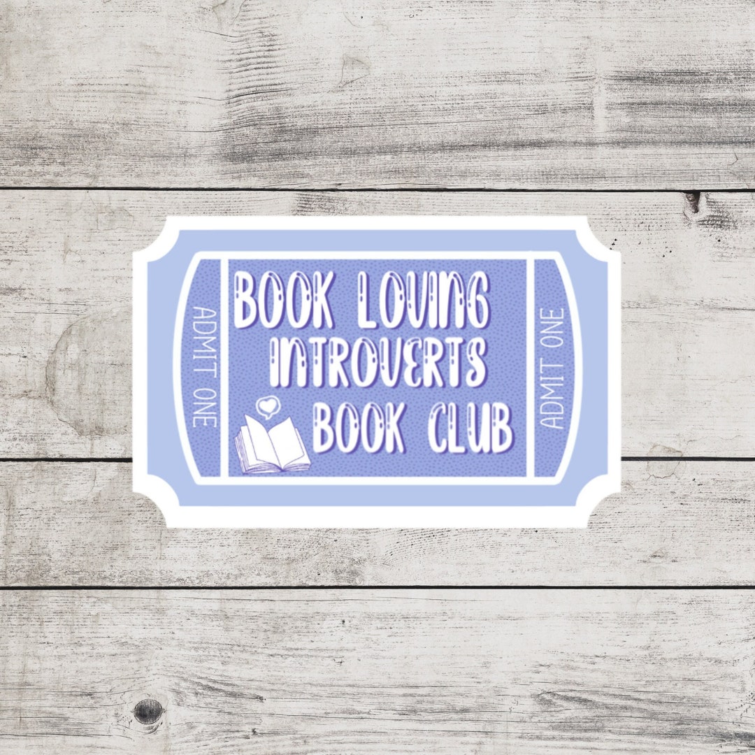 Book Loving Introvert Club Ticket Sticker, Booktok Books, Book Lover ...