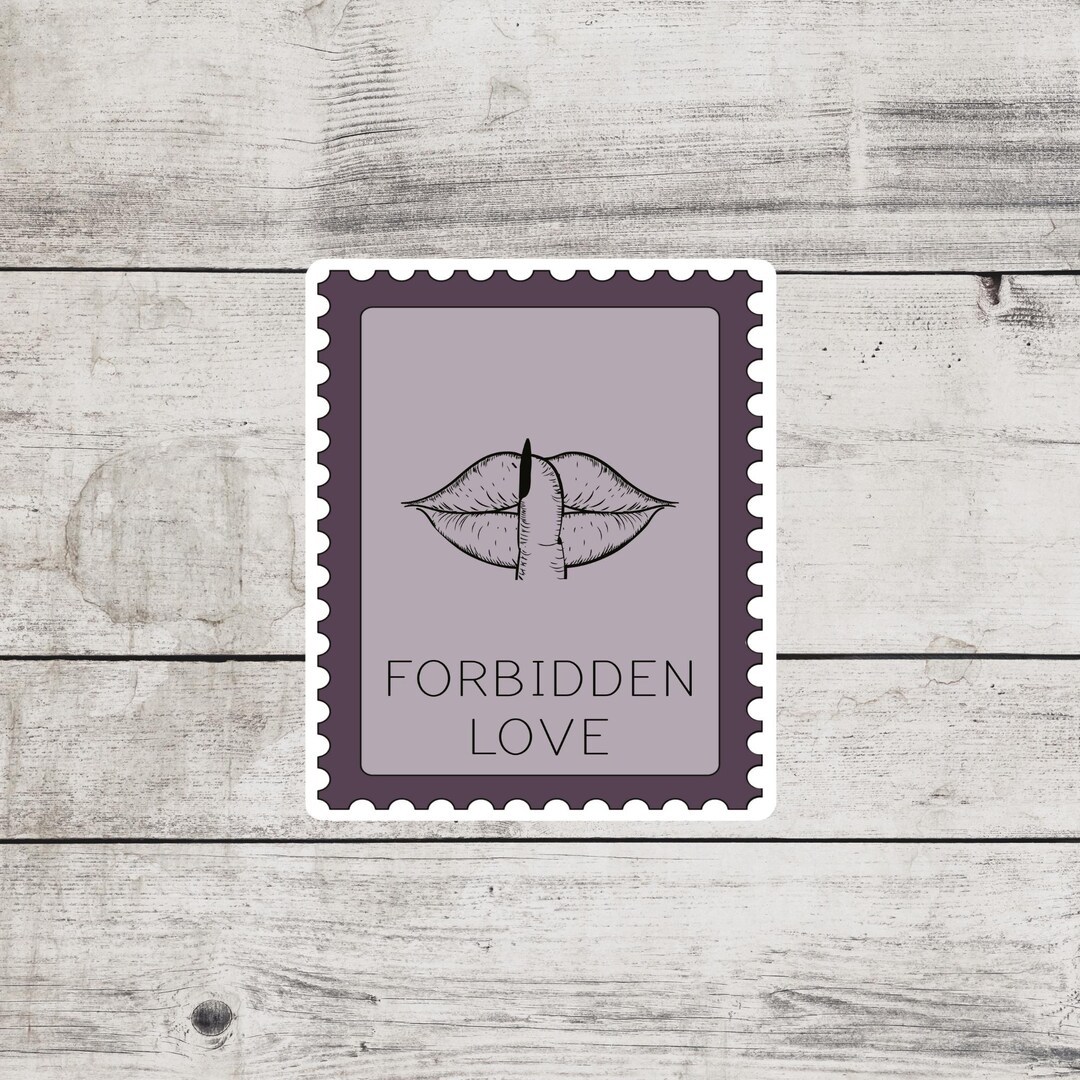 Forbidden Love Romance Stamp Sticker, Bookish Merch & Accessories ...