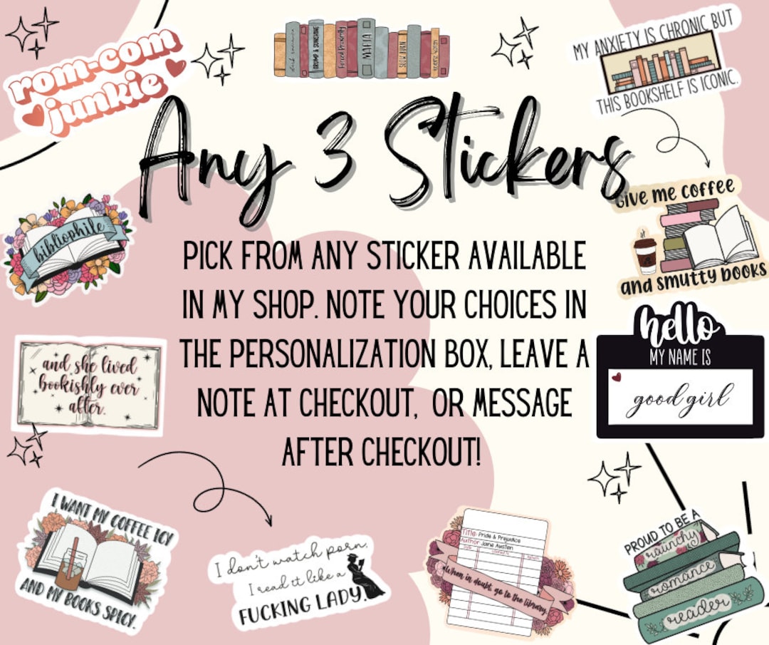 Any 3 Stickers Pick Your Own Stickers Pack - Etsy