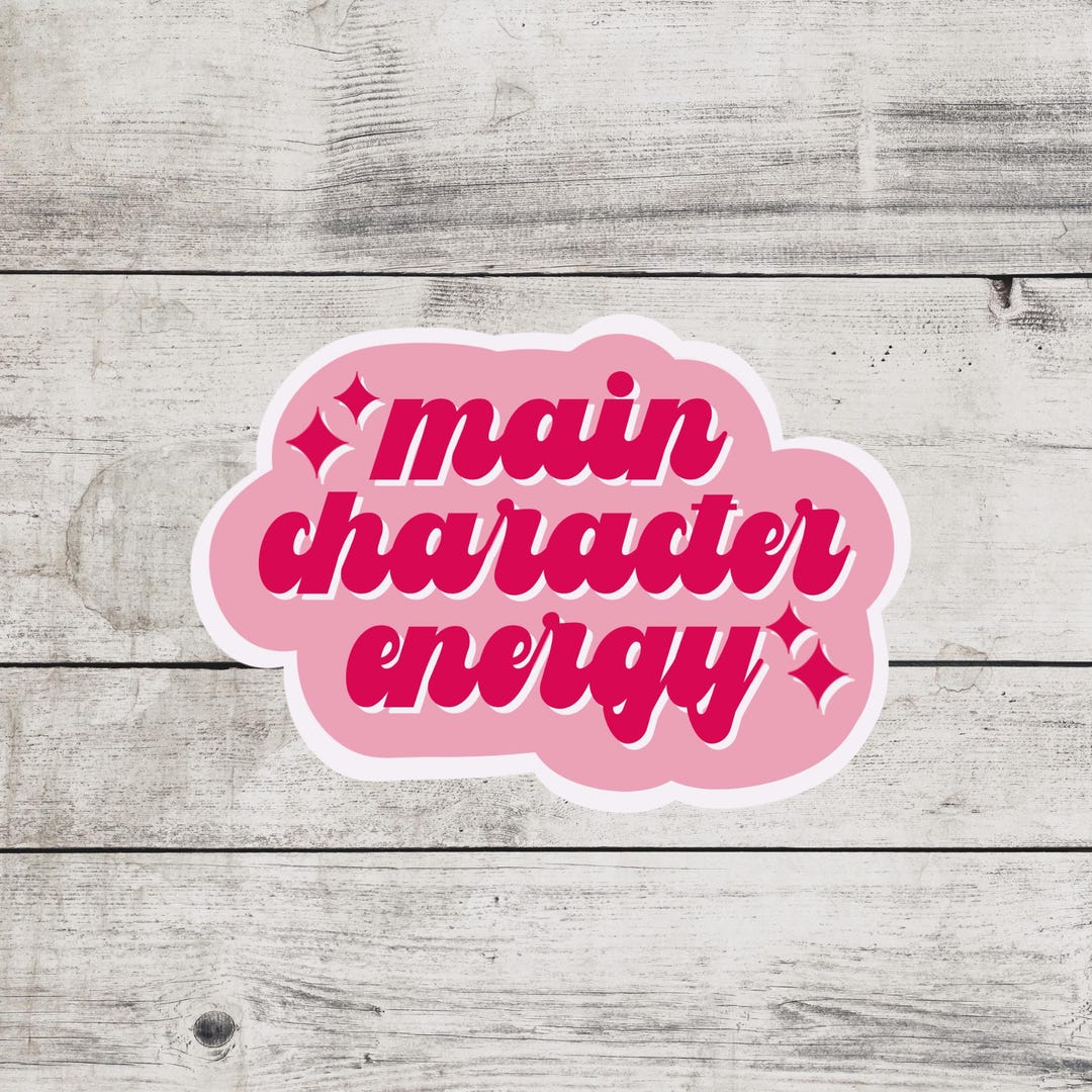 Main Character Energy Sticker - Pink, Bookish Merch and Accessories ...
