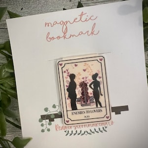 Set of 4 Bookish Tarot Card Magnetic Bookmarks, Handmade Bookmark Gift ...