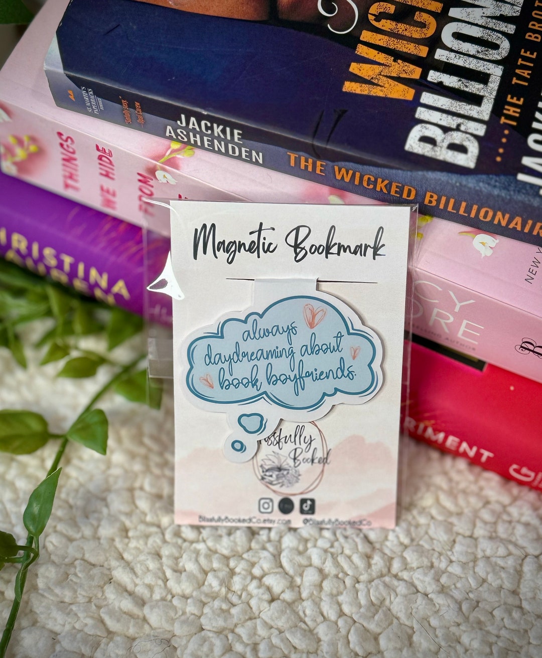 Daydreaming About My Book Boyfriends Magnetic Bookmark, Bookish Merch ...