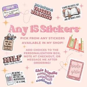 Any 15 Stickers Pick Your Own Stickers Pack - Etsy