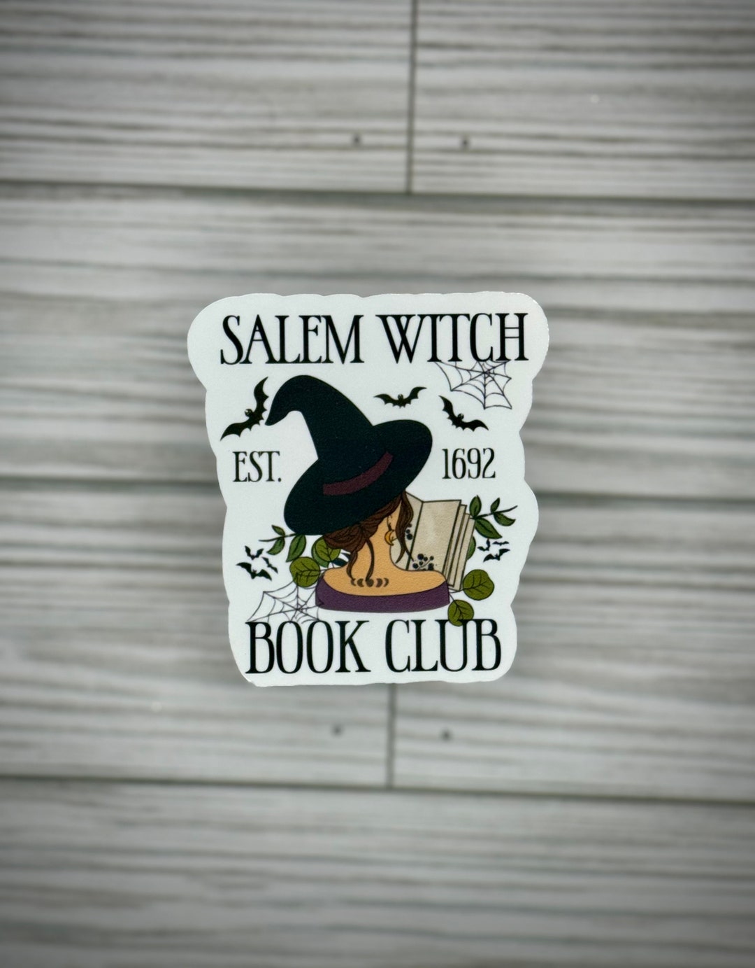 Salem Witch Book Club, Reader, Halloween Fall Stickers, Bookworm ...