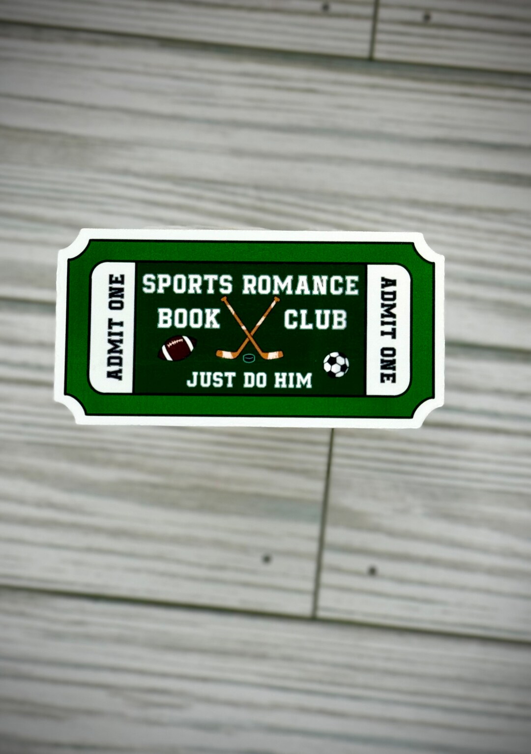 Sports Romance Book Club Ticket Sticker - Etsy