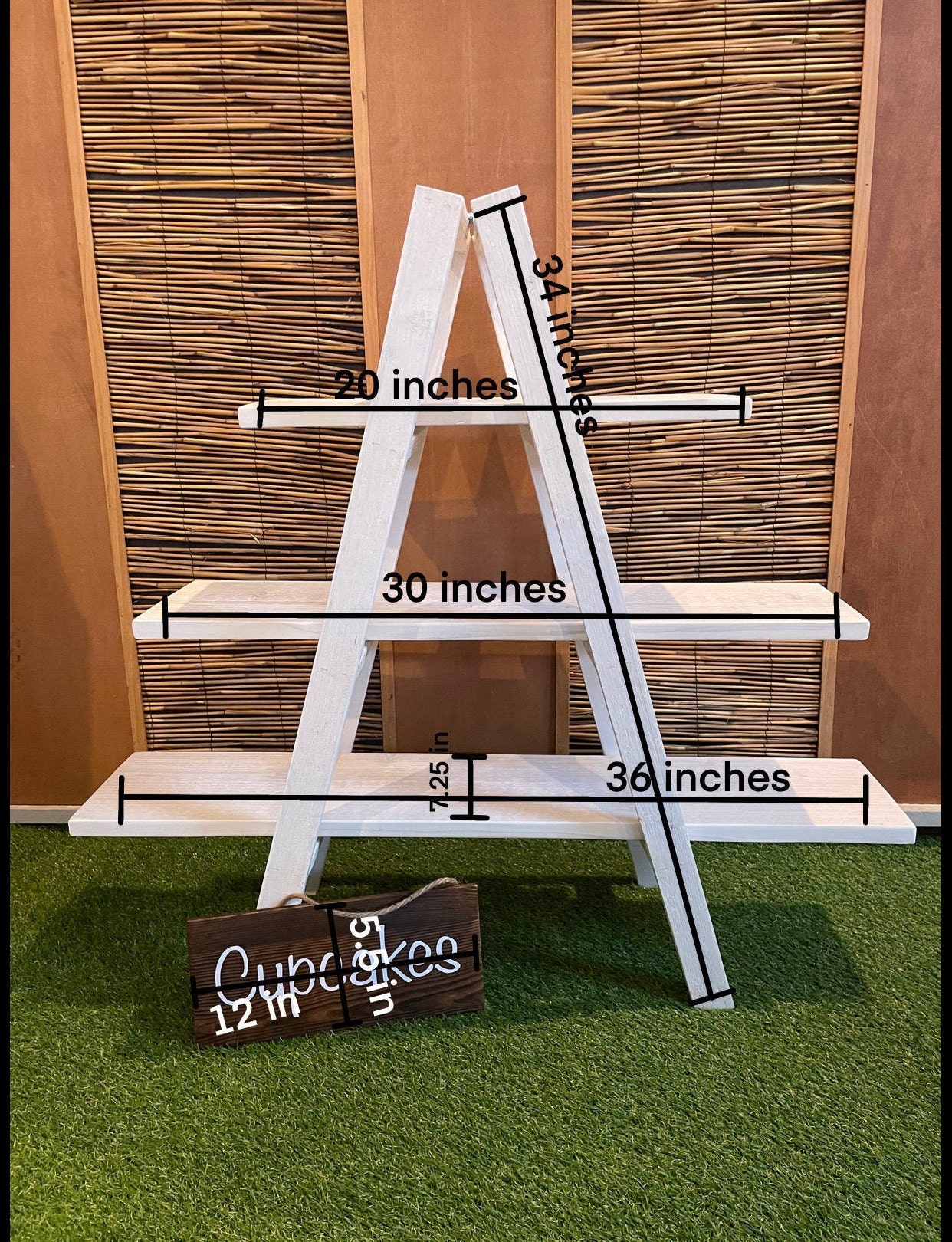 Cupcake Ladder Display Cupcake Stand Wood Cupcake Stand 3 | Etsy