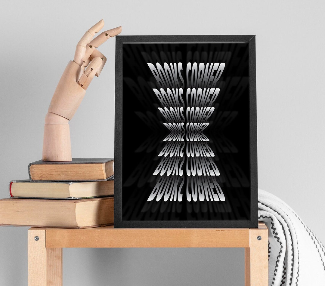 Book Lovers Wall Art, Book Corner Print, Classic Digital Print,living ...