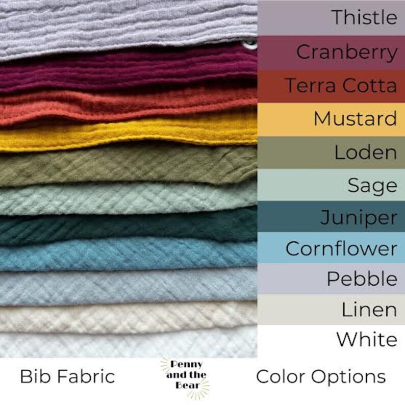 Embroidered Handkerchief Bib, Drool Bib, Triangle Bib, 100% Organic ...