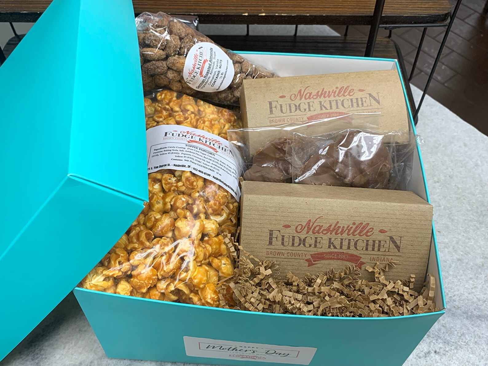 Gourmet Mother's Day Confections Bundle Popcorn, Caramels, Almonds ...
