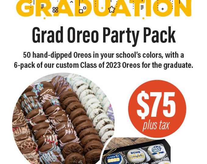 Custom Graduation Party Pack Chocolate Dipped Oreo's 50 Custom Color ...