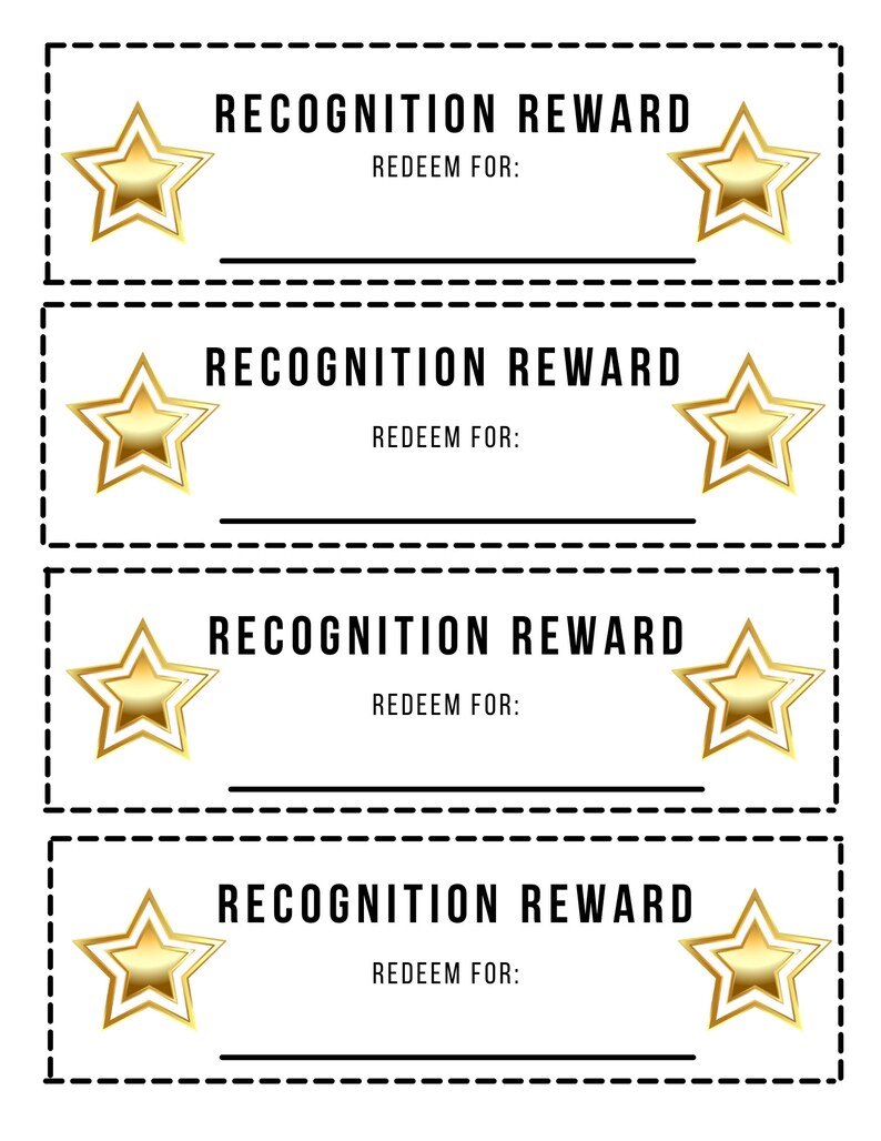 Printable Reward Vouchers - Etsy