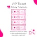 VIP Ticket Birthday Invitation for Girls Party - Etsy