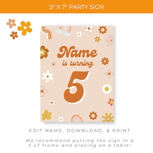 Five is a Vibe Printable Birthday Set - Etsy