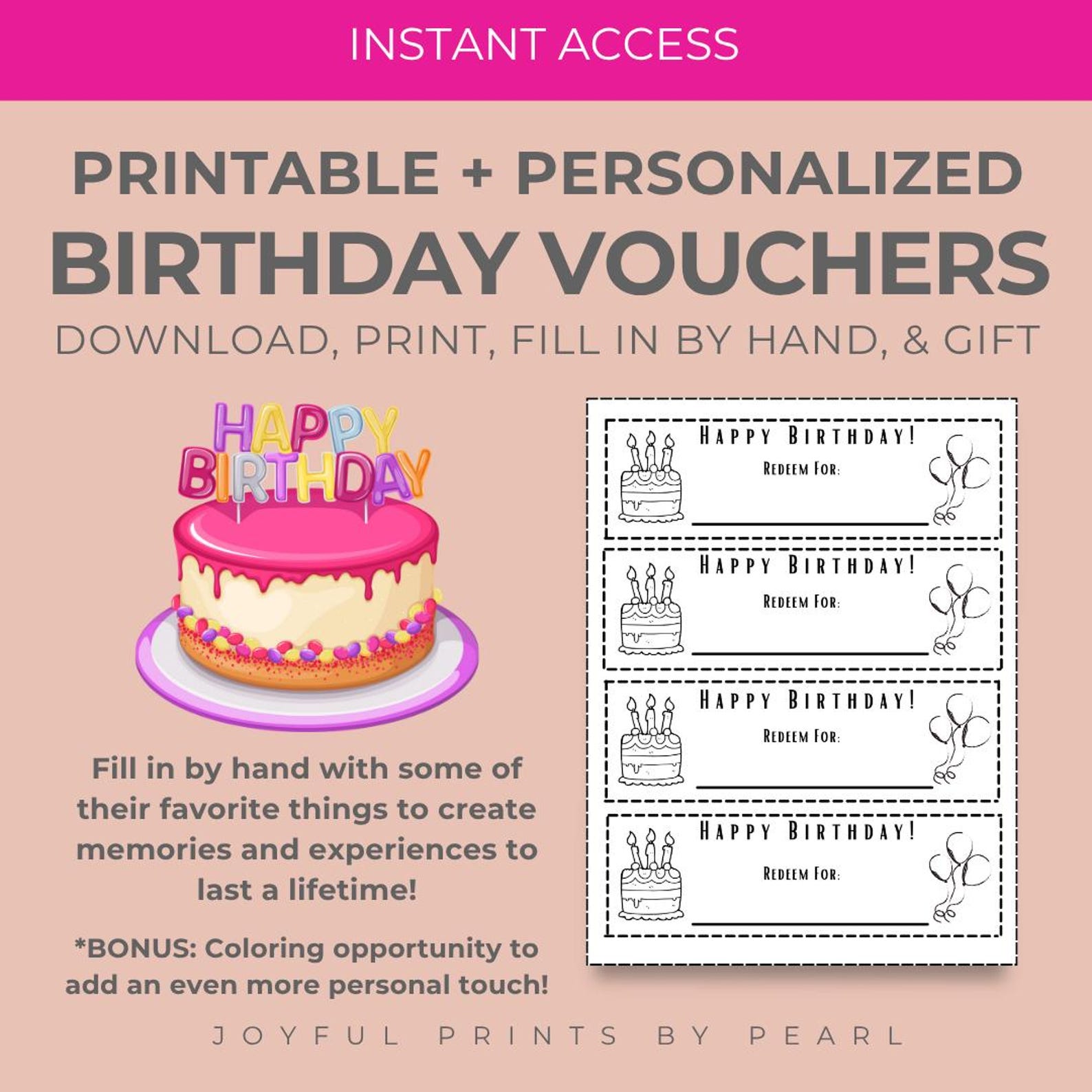 Printable Birthday Certificates - Etsy